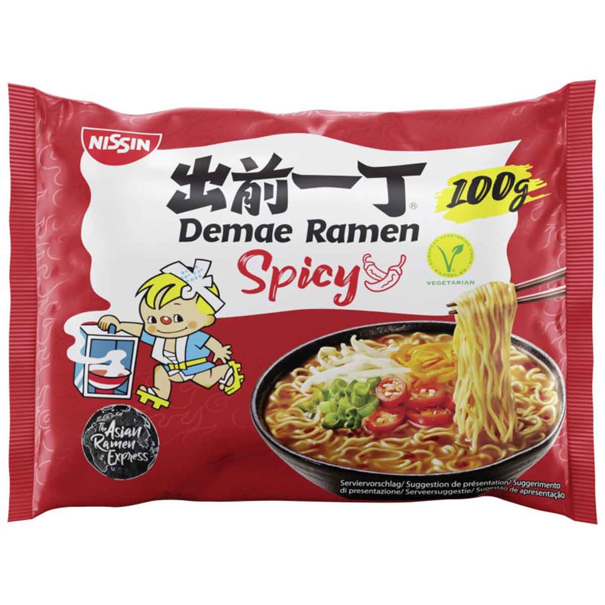 Nissin Demae Ramen Spicy Instantnudeln 10 x 100 g – fooody4u